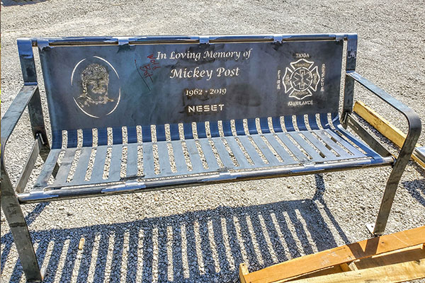 Hero Memorial Benches - Superior Laser Cutting